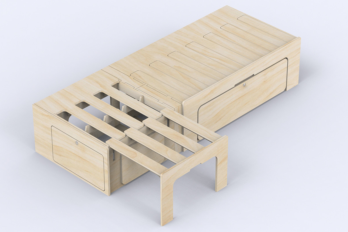 Sliding Bed B120 - Van Conversion | Simple Vans