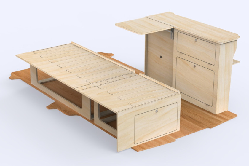 Removable & Modular Wooden Van Conversion | Simple Vans Kits